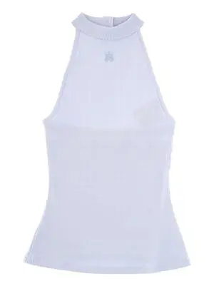 Amiri Logo Embroidered Halterneck Top - Blue