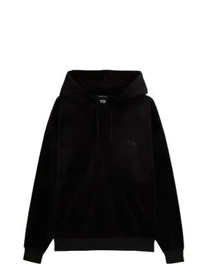 Y3 Velvet Corduroy Hoodie - Black