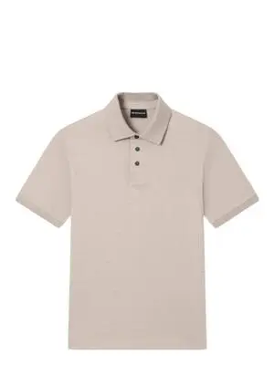 Emporio Armani Cotton Jersey Polo Shirt - Beige