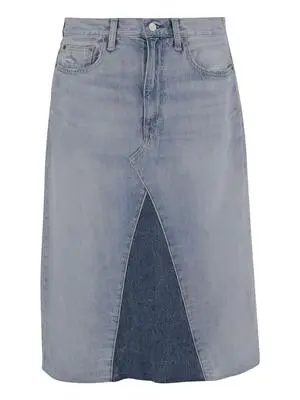 POLO RALPH LAUREN Polo Ralph Lauren Patchwork Frayed Midi Skirt
