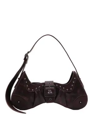A BY ANYAH Archie Cabaret Studded Shoulder Bag - Red