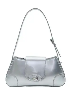 A BY ANYAH Aisha Liquid Metal Shoulder Bag - Silver