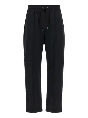 Brunello Cucinelli BRUNELLO CUCINELLI Light Stretch Cotton Track Joggers Black