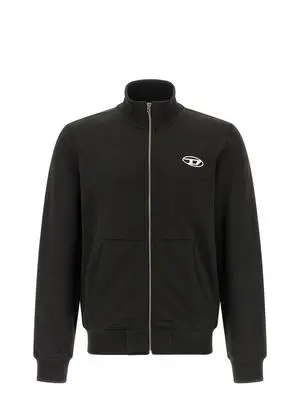 DIESEL® S-ginn-zip-iod Sweatshirt - Black