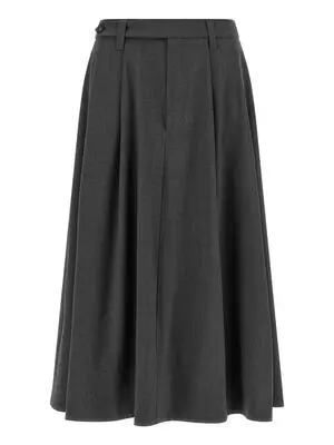 BRUNELLO CUCINELLI BRUNELLO CUCINELLI Cool Wool Mélange Midi Skirt
