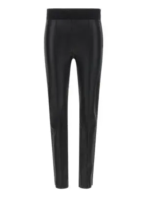 Brunello Cucinelli Stretch Nappa Leather Leggings - Black