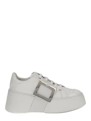 ROGER VIVIER Viv' Skate Sneakers With Iconic Buckle - White