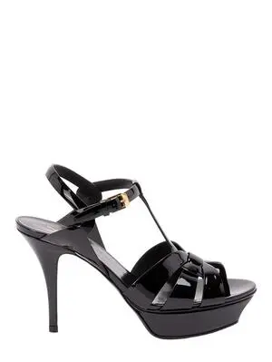 Saint Laurent Tribute Leather Platform Sandals - Multicolor