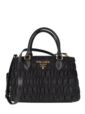 Prada Gaufre Nylon Handbag - Black