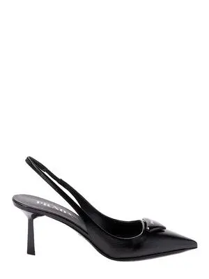 Prada Saffiano Patent Leather Slingback Pumps - Multicolor