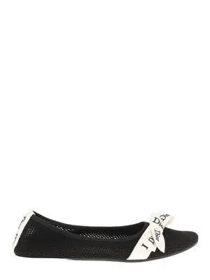 Dior Flat Shoes With Bow Detailing - Black
