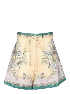 ZIMMERMANN ZIMMERMANN Indra Scarf Print Linen Shorts