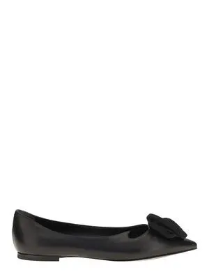 ROGER VIVIER Suede Rose Ballerinas - Black