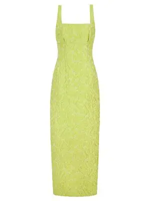 EMILIA WICKSTEAD Micheline Dress In Embossed Cloqu - Lime