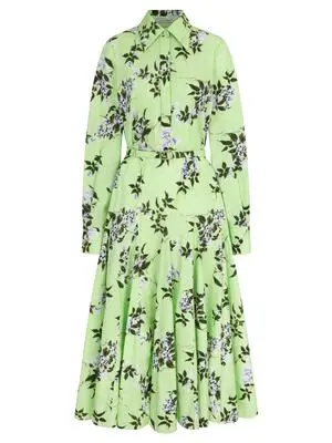 EMILIA WICKSTEAD Marione Printed Cotton Dress - Green