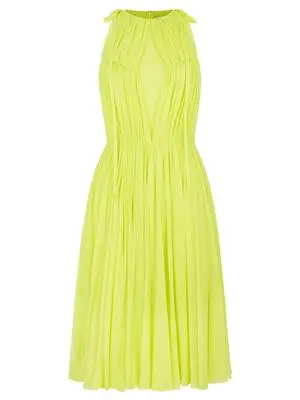 EMILIA WICKSTEAD Chiffon Crepe Wilson Midi Dress - Lime