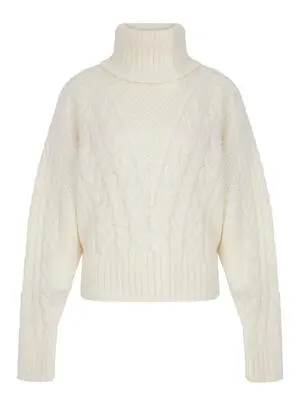 EMILIA WICKSTEAD Cashfeel Cable Knit Sweater - Ivory