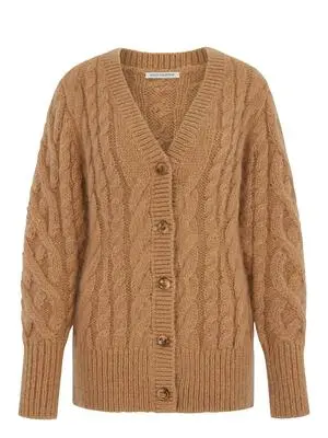 EMILIA WICKSTEAD Ross Mohair Cardigan - Brown