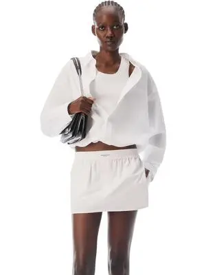 Alexander Wang Gathered Button Down Shirt With Tank - White