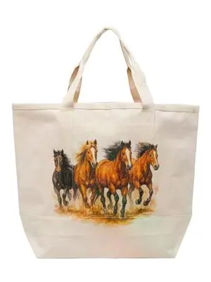 MELT Horse-print Tote Bag - Neutrals