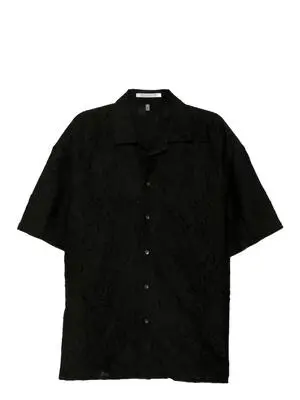 CHIAHUNG SU Hand-woven Floral Shirt - Black