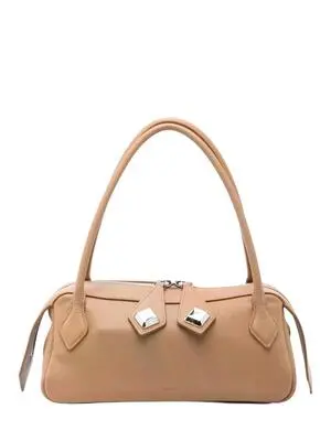MINOBOSSI Small Anna Leather Shoulder Bag - Neutrals