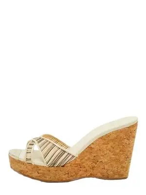 JIMMY CHOO Pandora Wedge Sandals - Neutrals