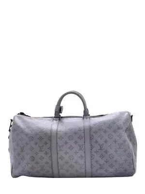 LOUIS VUITTON Keepall Bandoulière 50 Travel Bag - Grey