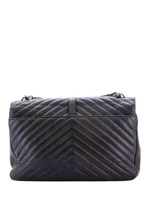 Saint Laurent Matelassé Chevron Leather Shoulder Bag - Black