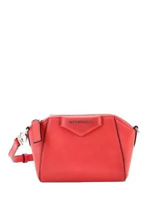 Givenchy Antigona Leather Nano Crossbody Bag - Red