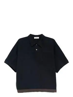 SYSTEM Colour-block Polo Shirt - Blue