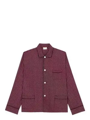 Saint Laurent Geometric Print Pajama Shirt - Red