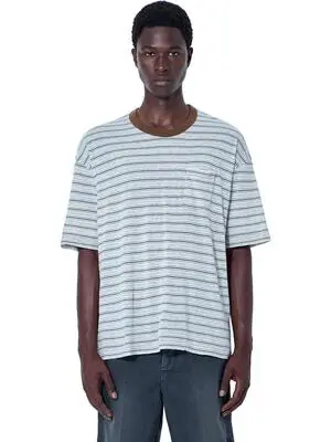 Visvim Mondo Border Stripe T-shirt - Gray