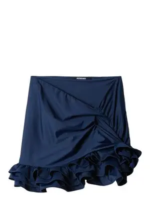 Jacquemus La Mini Jupe Playa Skirt With Ruffle Hem - Multicolor