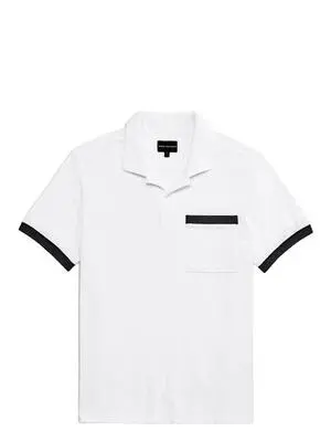 Mack Weldon Johnny Collar Terry Cloth Pocket Polo - Bright White