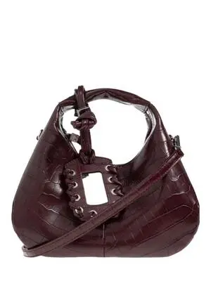 GANNI Embossed Mini Tote Bag - Red