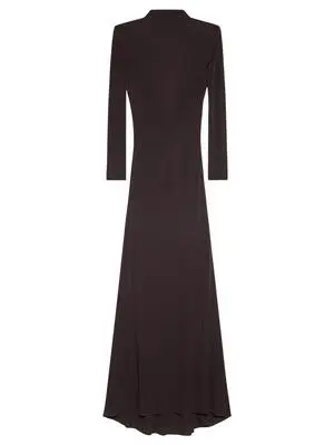 TOM FORD Knitted Back Cut-out Maxi Dress - Brown