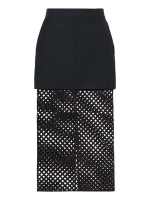 Max Mara Max Mara Woven Midi Skirt Navy