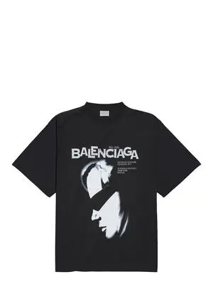 Balenciaga Graphic Print T-shirt - Black