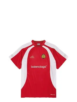 Balenciaga Contrast Panel Sports T-shirt - Red