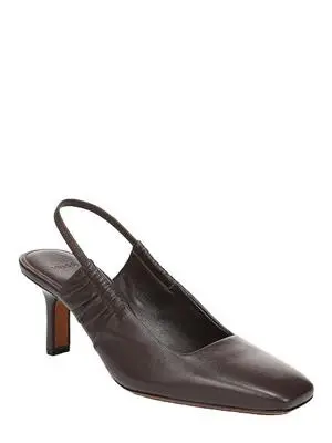 Vince Leather Slingback Pumps - Ganache