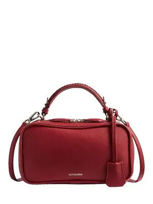 Altuzarra Tack Trunk Leather Top Handle Bag - Deep Cherry