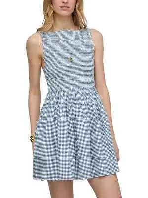 Hill House Home Hill House Home Cosima Mini Gingham Dress Lagoon Gingham