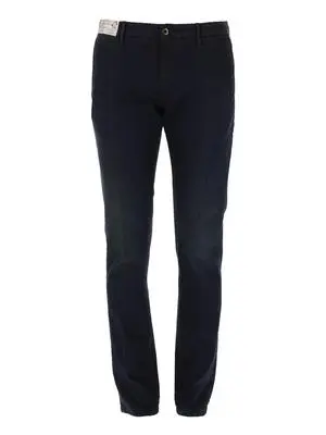 Incotex Jeans With Logo Patch - Black
