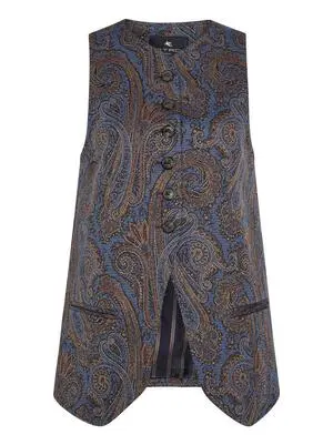 Etro Paisley Jacquard Woven Vest - Multicoloured