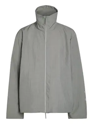 Calvin Klein High-neck Nylon Jacket With Logo Detail - Grey