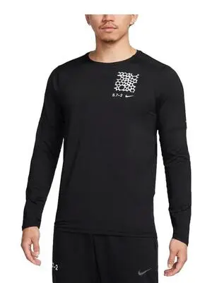 Nike Dri-fit Element Long Sleeve Crew Running T-shirt - Black