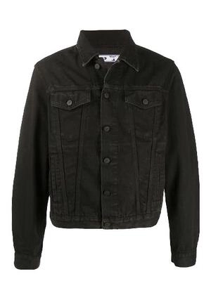 OFF-WHITE Off-White Arrows Logo Printed Denim Jacket