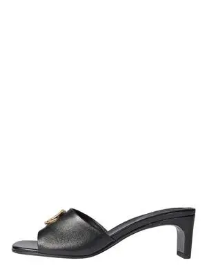 Gucci Slide Sandal With Double G Detail - Black