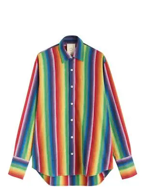 MARRAKSHI Jacquard Cotton Shirt - Stripe